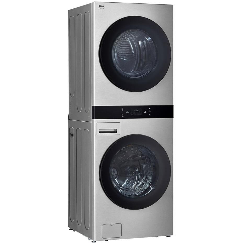 LG Stacked Washer/Dryer Electric Laundry Center with Allergiene® Cycle ...