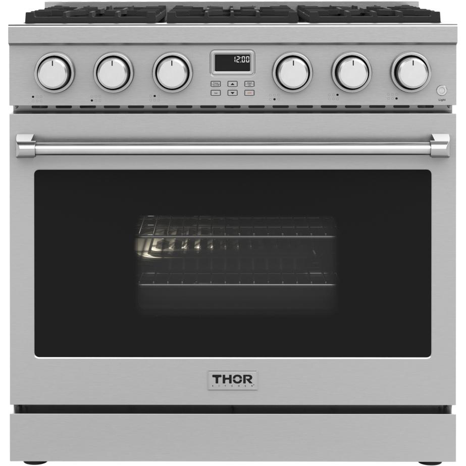 ARG36 Thor Kitchen 36-inch Freestanding Gas Range with Convection ...
