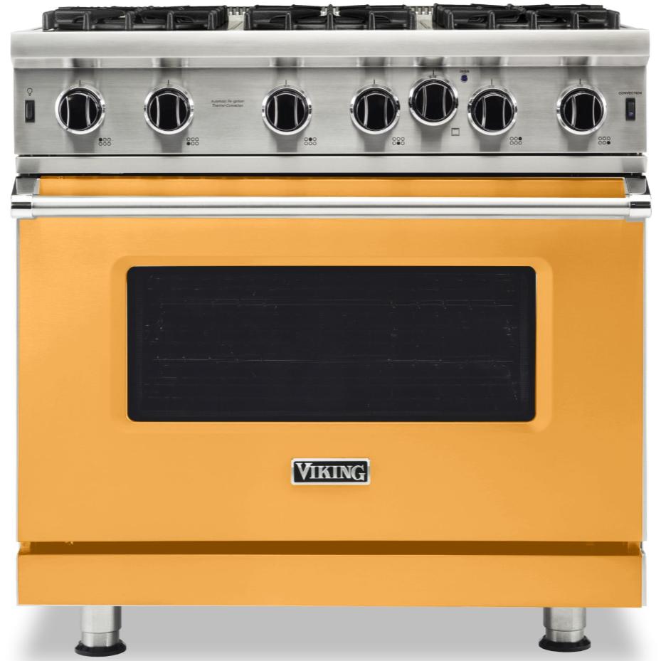 Viking 36-inch, 5.1 cu.ft. Freestanding Gas Range with Convection Tech