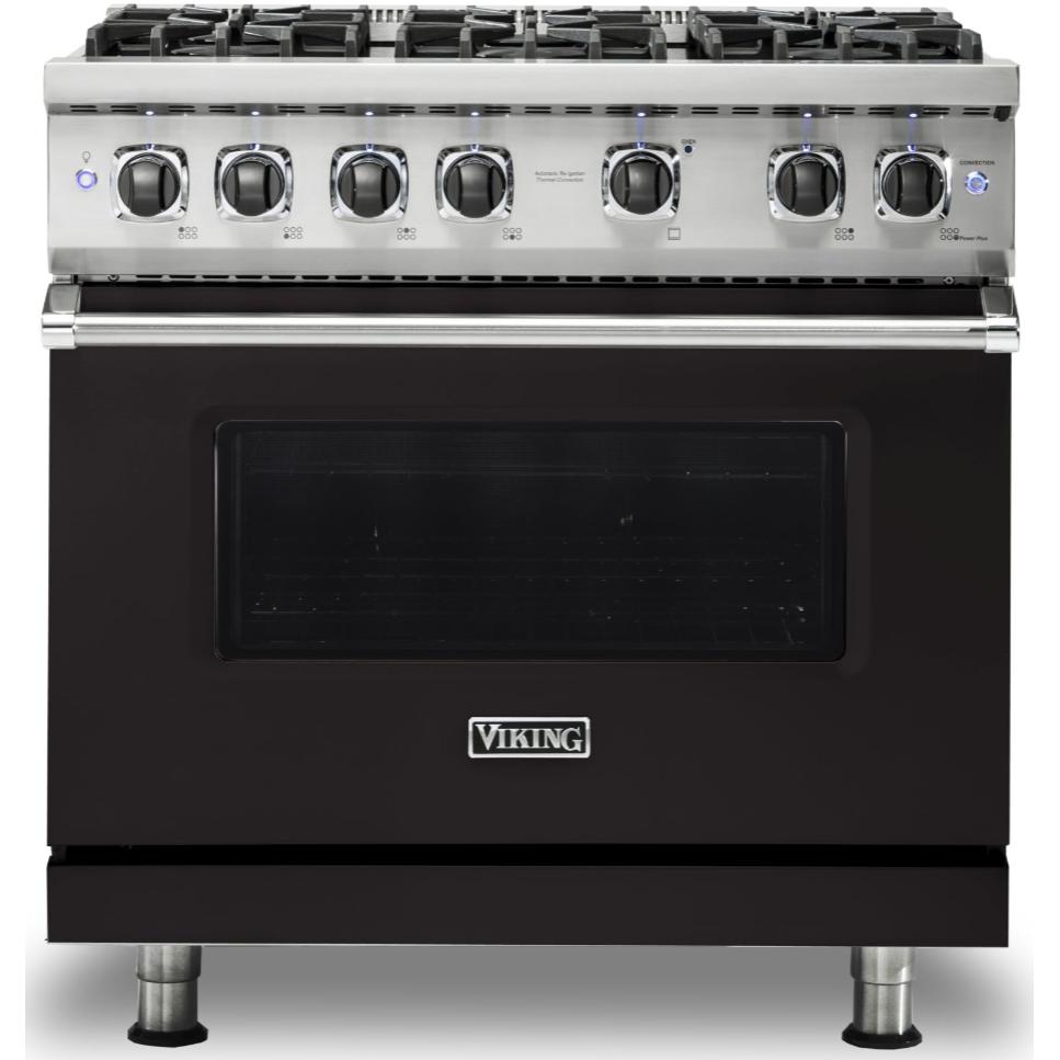 Viking 36-inch Freestanding Gas Range with GourmetGlo™ VGR536-6BONLP