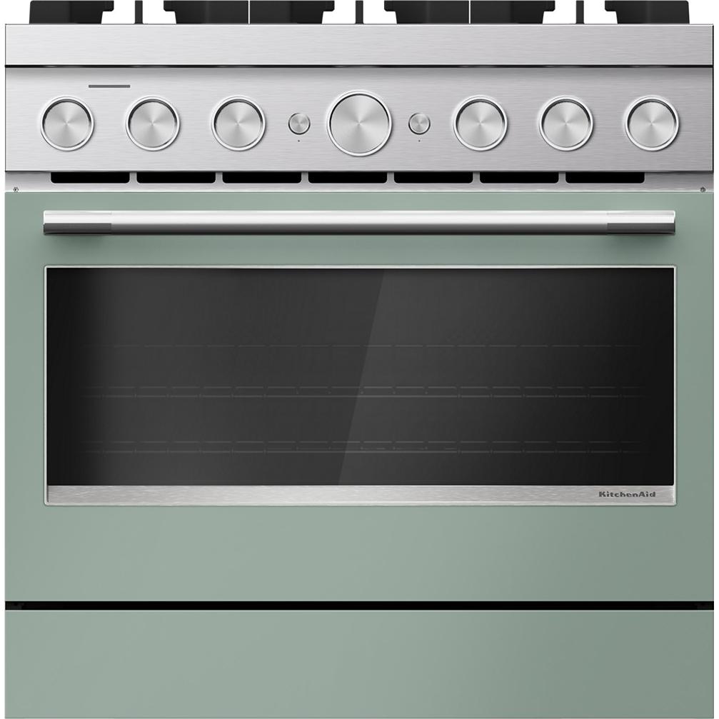 KitchenAid 36-inch Freestanding Commercial-Style Dual-Fuel Range KFDS9