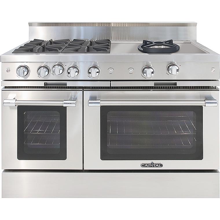 Capital 48-inch Freestanding Gas Range with 4 Burners and Open Wok Bur