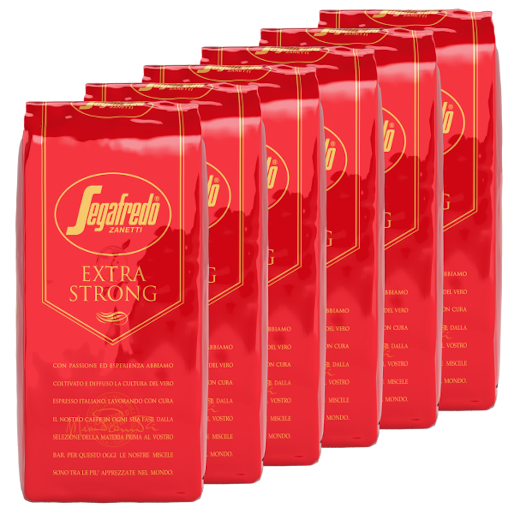 S01269CASE Segafredo 1kg Extra Strong Coffee Beans - 6 Pack S01269CASE ...