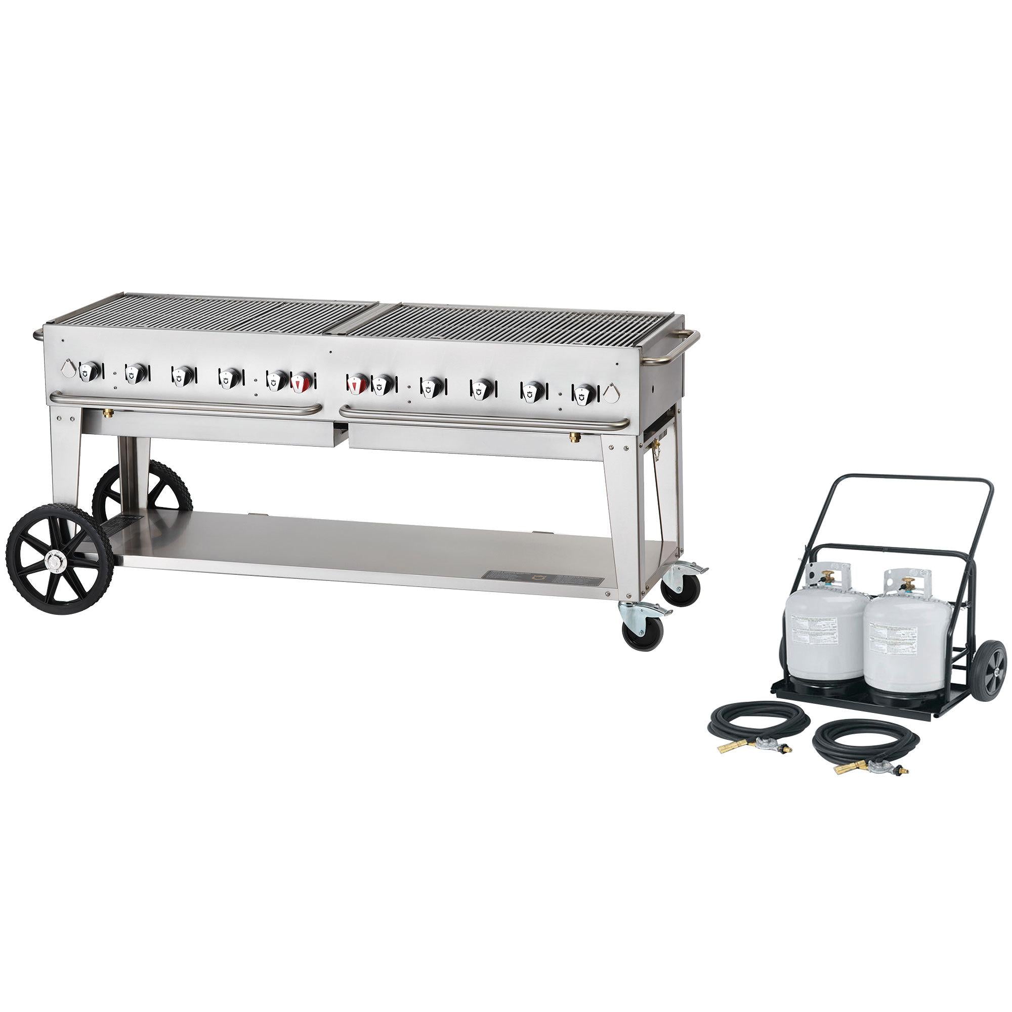 CVMCC72 Crown Verity Mobile Gas Grill & Propane Cart CV-MCC-72 | TA ...