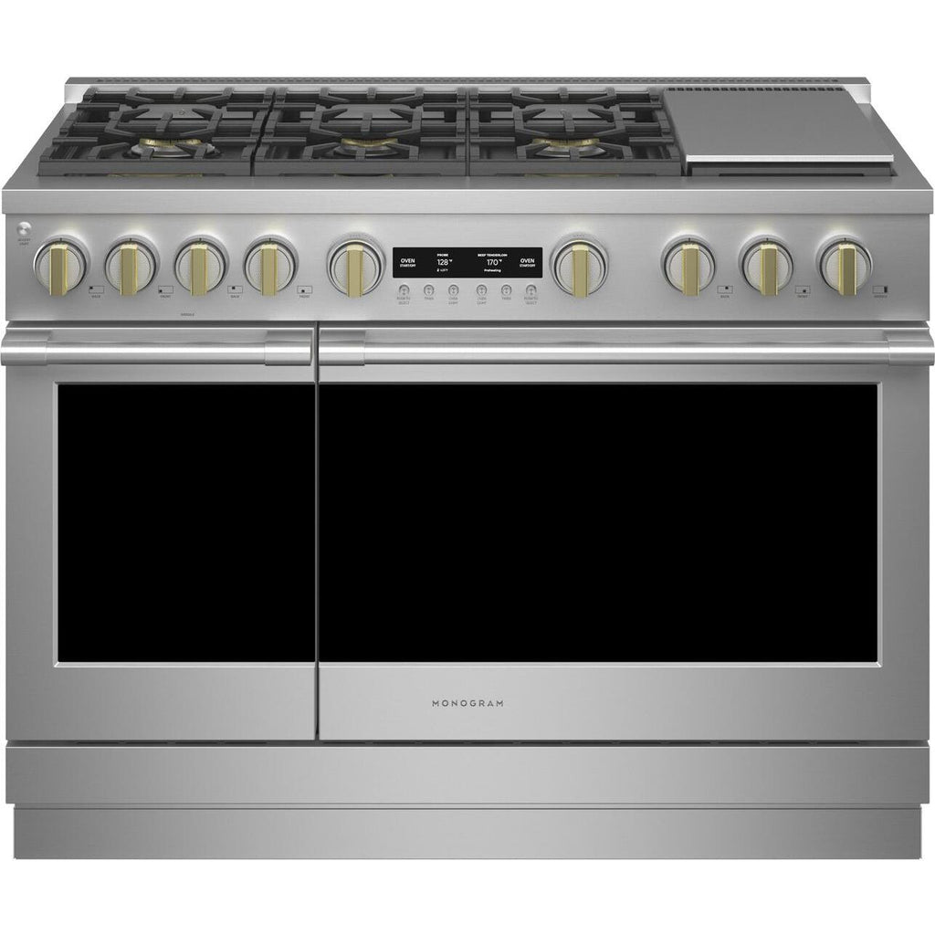 ZGP486NDTSS Monogram 48-inch Freestanding Gas Range with Convection ...