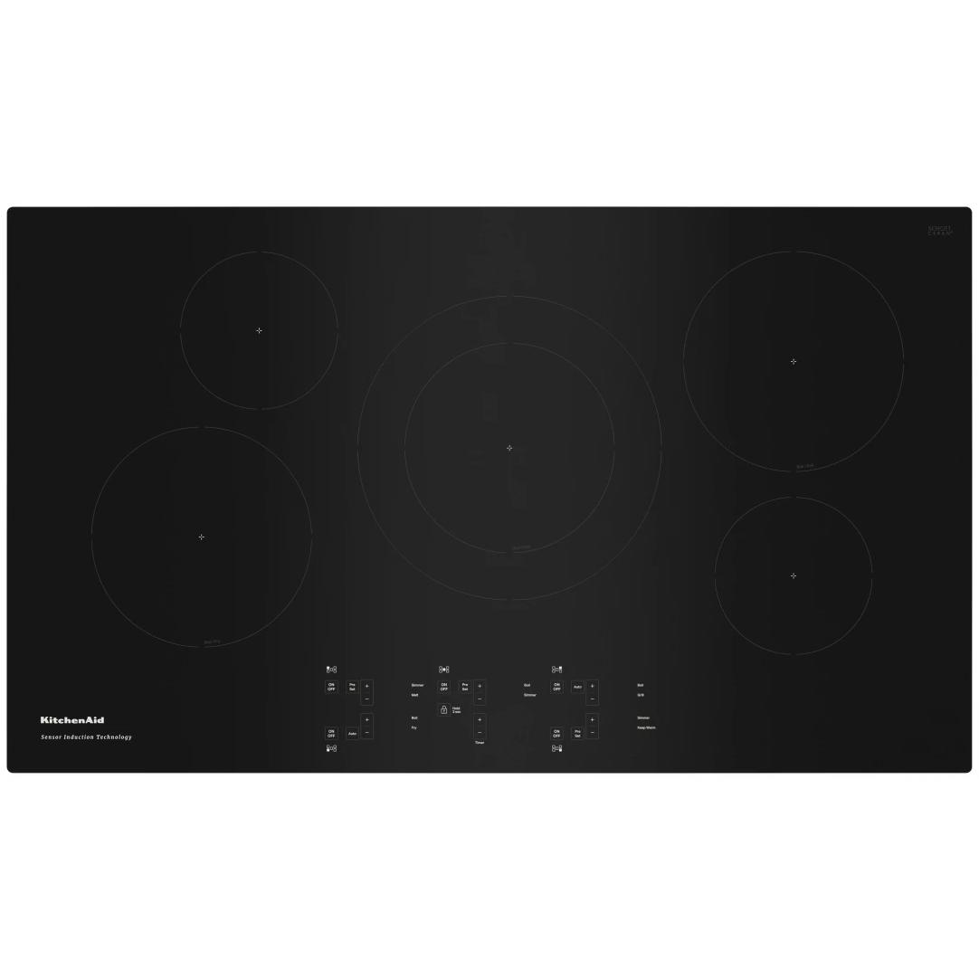 KCIG556JBL KitchenAid 36-inch Built-In Electric Induction Cooktop ...