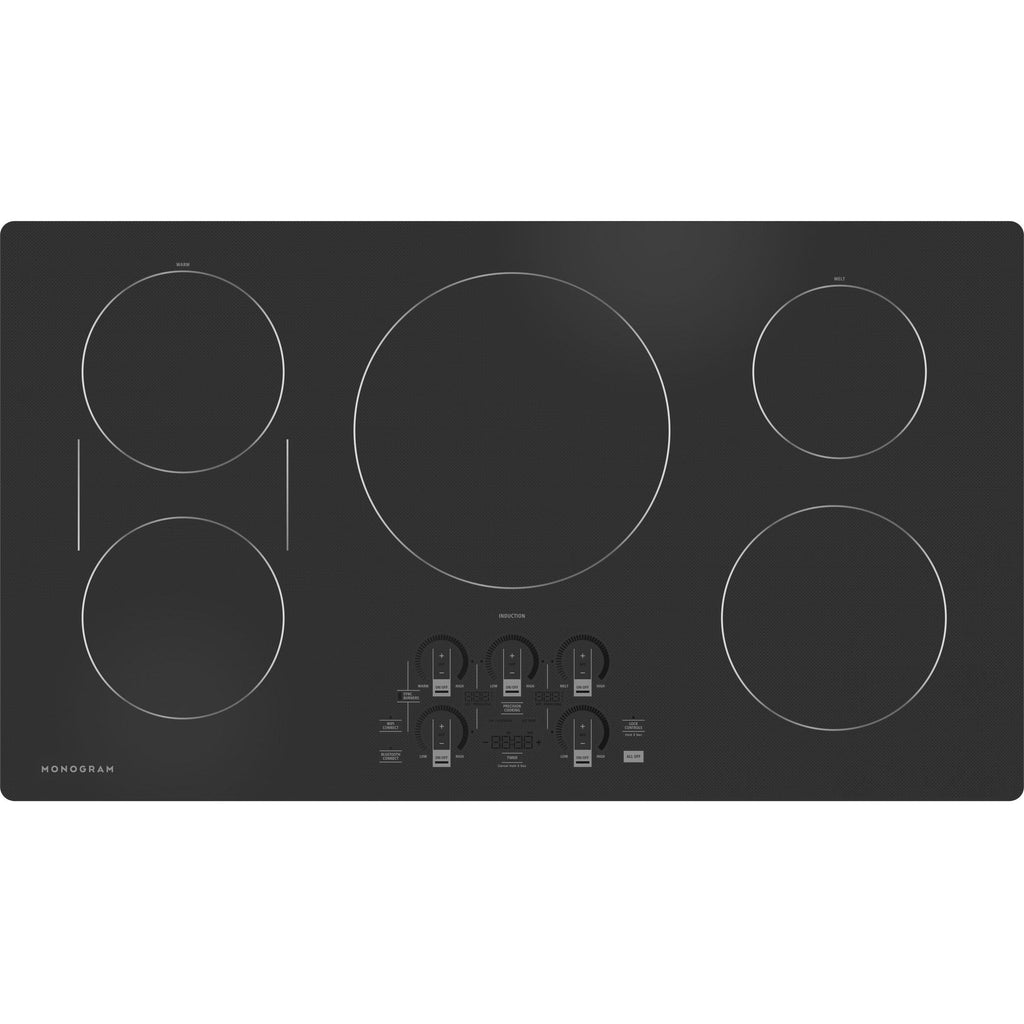 ZHU36RDTBB Monogram 36-inch Built-in Induction Cooktop with Wi-Fi ...