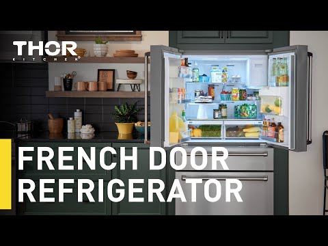 TRF3601FD Thor Kitchen 36-inch Professional French Door Refrigerator with Ice and Water ...